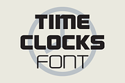 Time Clocks Font, a Symbol Font by GG Design | Creative Market