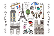 Paris Illustrations & Patterns, an Illustration by Redchocolate