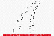 SVG Footprints Man Dog, Silhouettes, an Animal Illustration by ...
