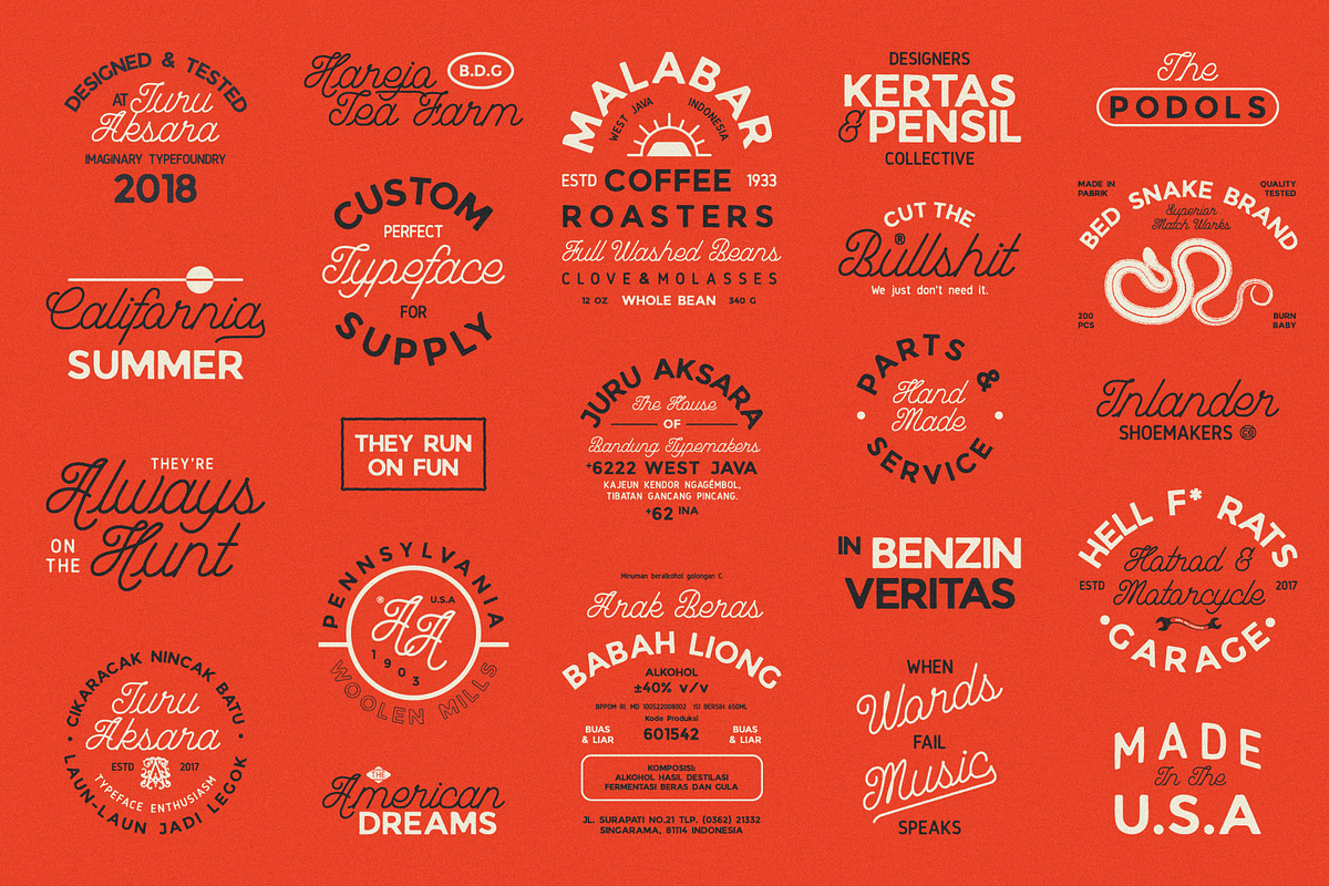 JA Jayagiri + Extras, a Font by Juru Aksara