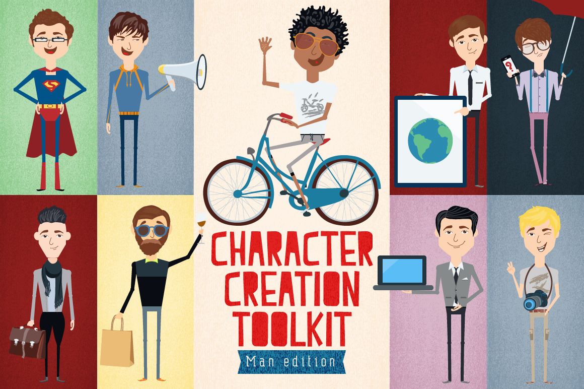 Character creation toolkit, a Person Illustration by Anna Ivanir ...