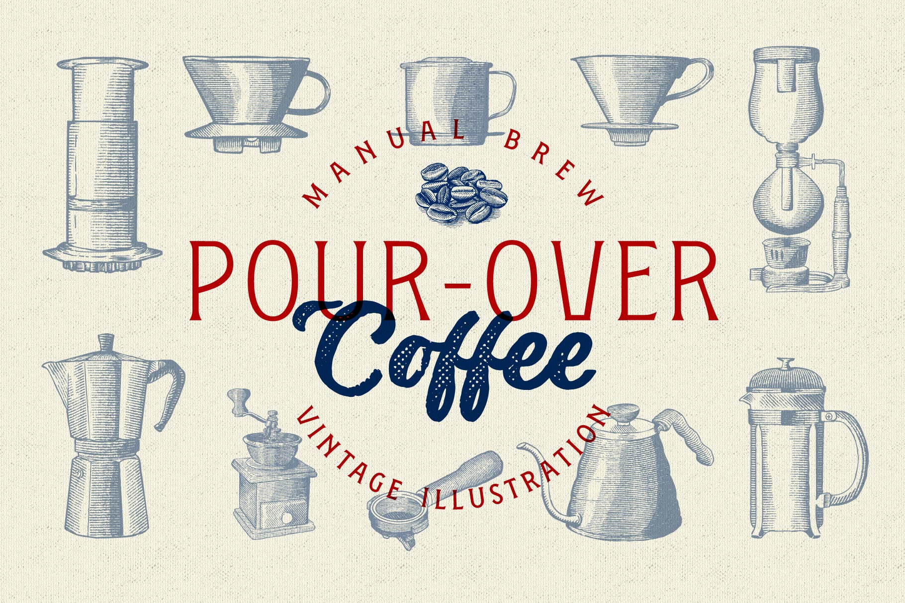 Pour Over - Vintage Illustration, an Illustration by AF Studio ...