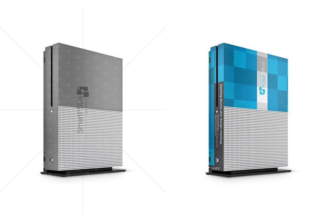 Xbox One S Console Skin PSD Mockup, a Product Mockup by VecRas