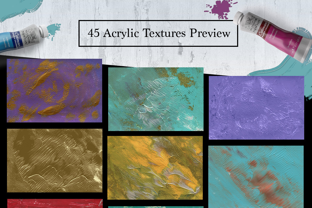 45 Acrylic Paint Textures, a Texture Graphic by NassyArt