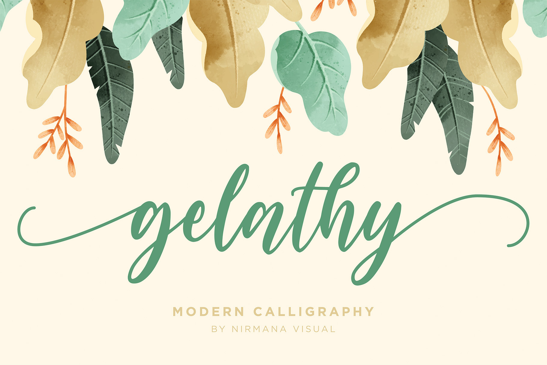 Gelathy - Modern Calligraphy, a Script Font by Nirmana Visual
