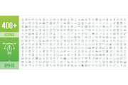 400 Line art set with icon set. Thin | Outline Icons ~ Creative Market