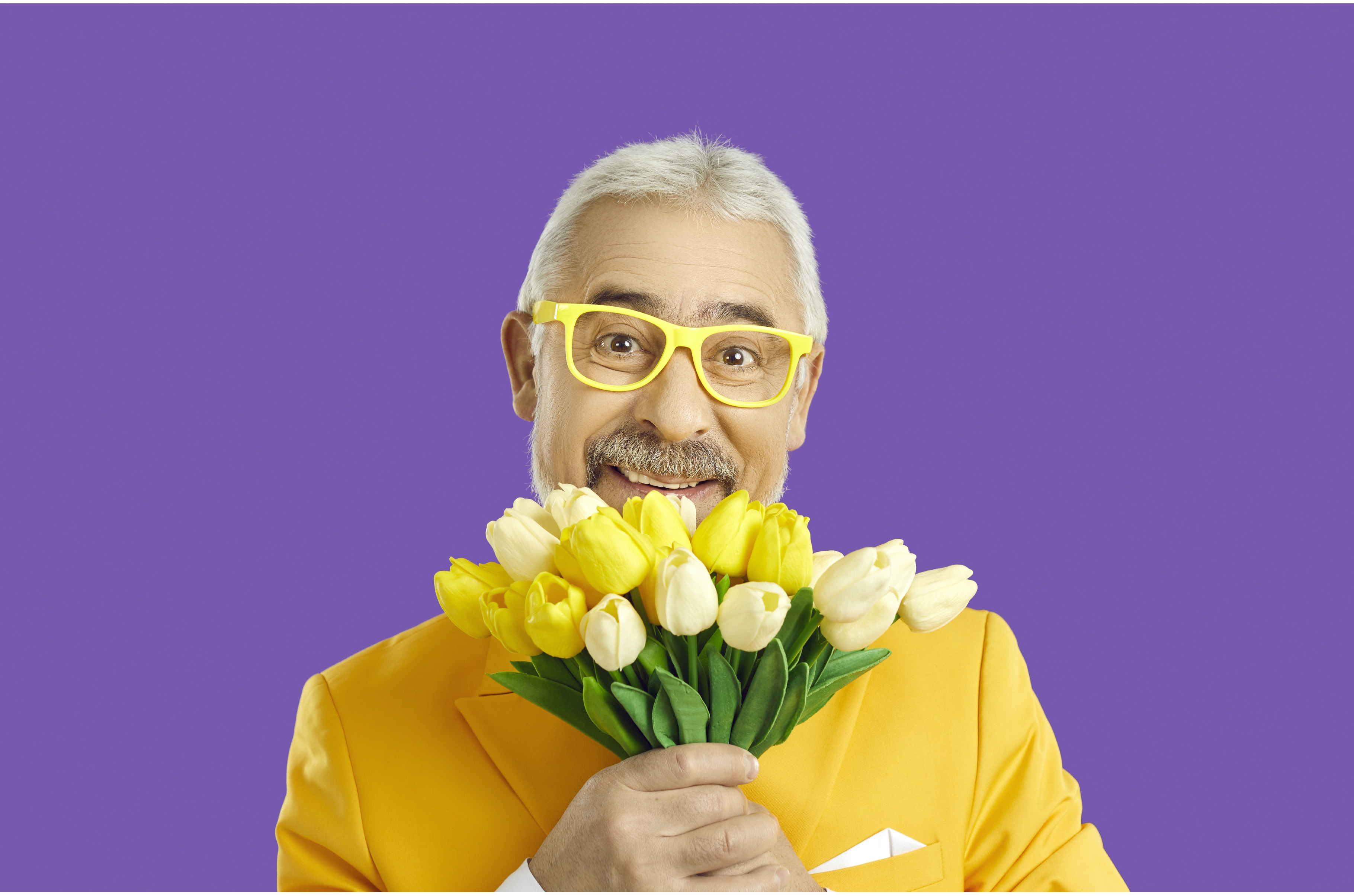 Portrait of cheerful cute old man | People Images ~ Creative Market