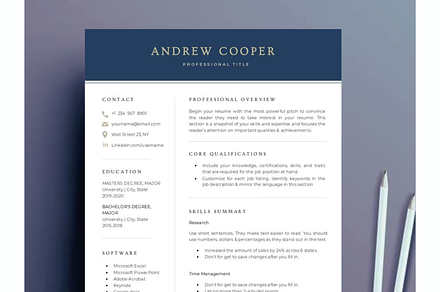 Modern Resume Template | Creative Market