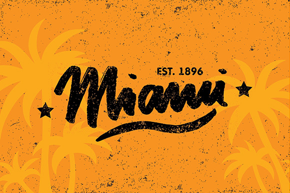 Miami Calligraphy Vector Template | Invitation Templates ~ Creative Market