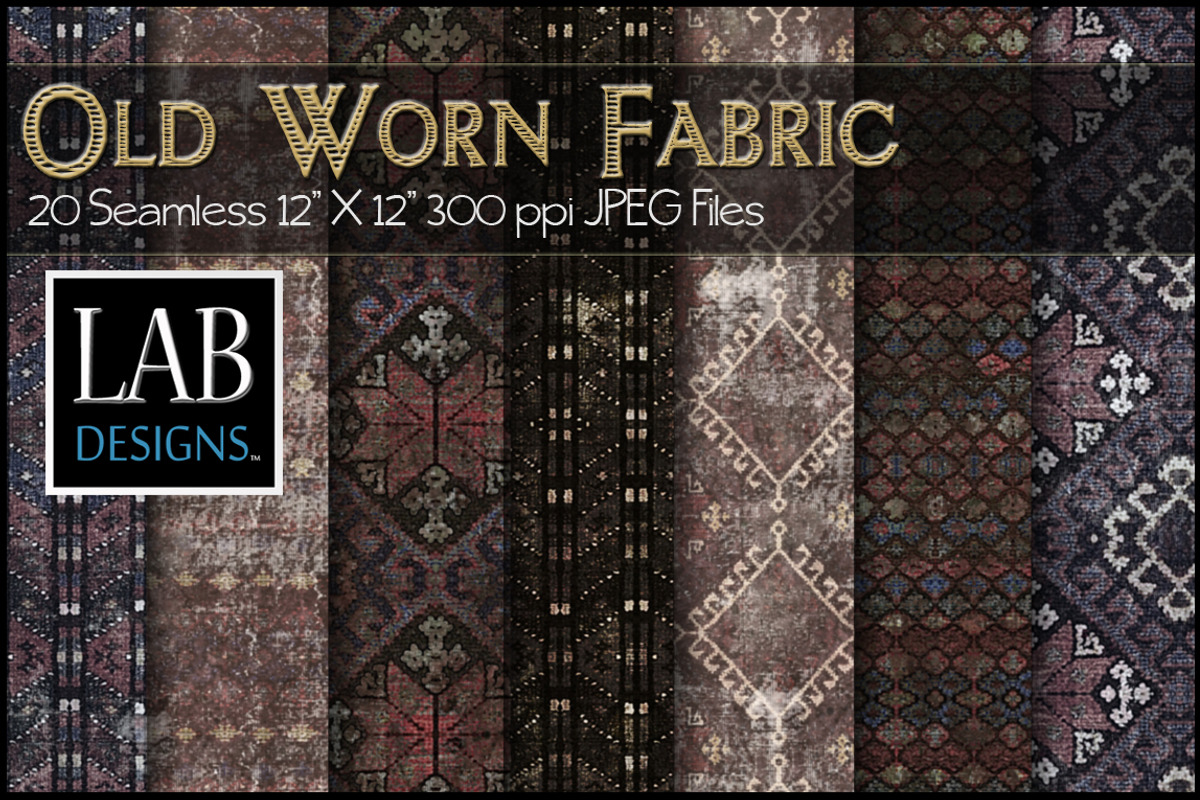 20 Old Worn Fabric Textures, a Texture Graphic by Lab Designs