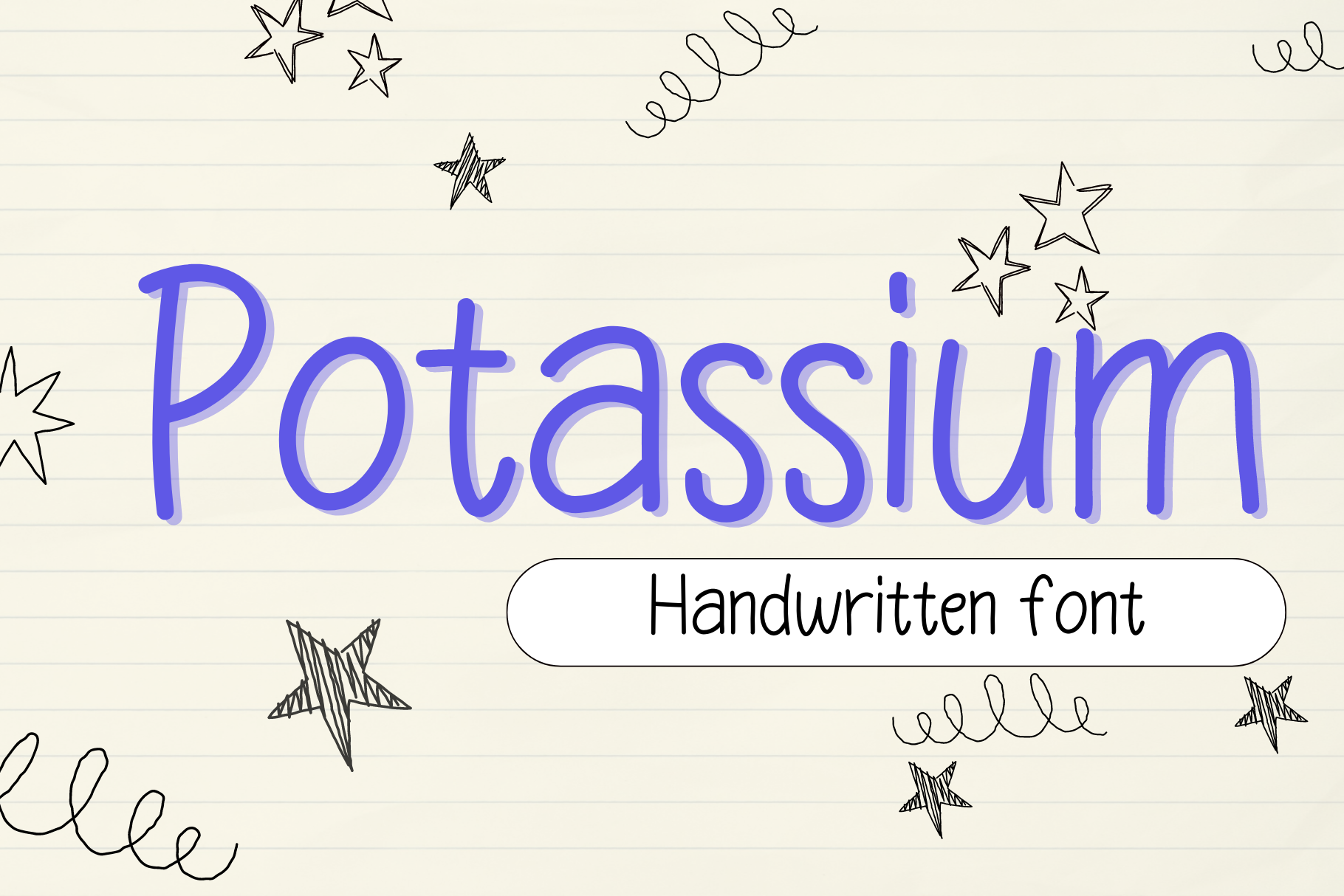 Potassium, a Handwriting Font by Sirinart