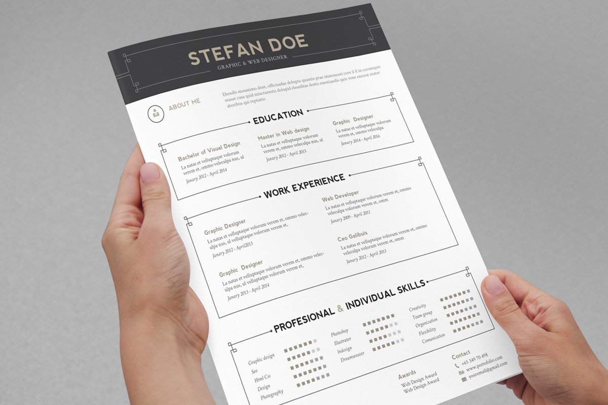 Retro Resume, a Resume Template by sz81