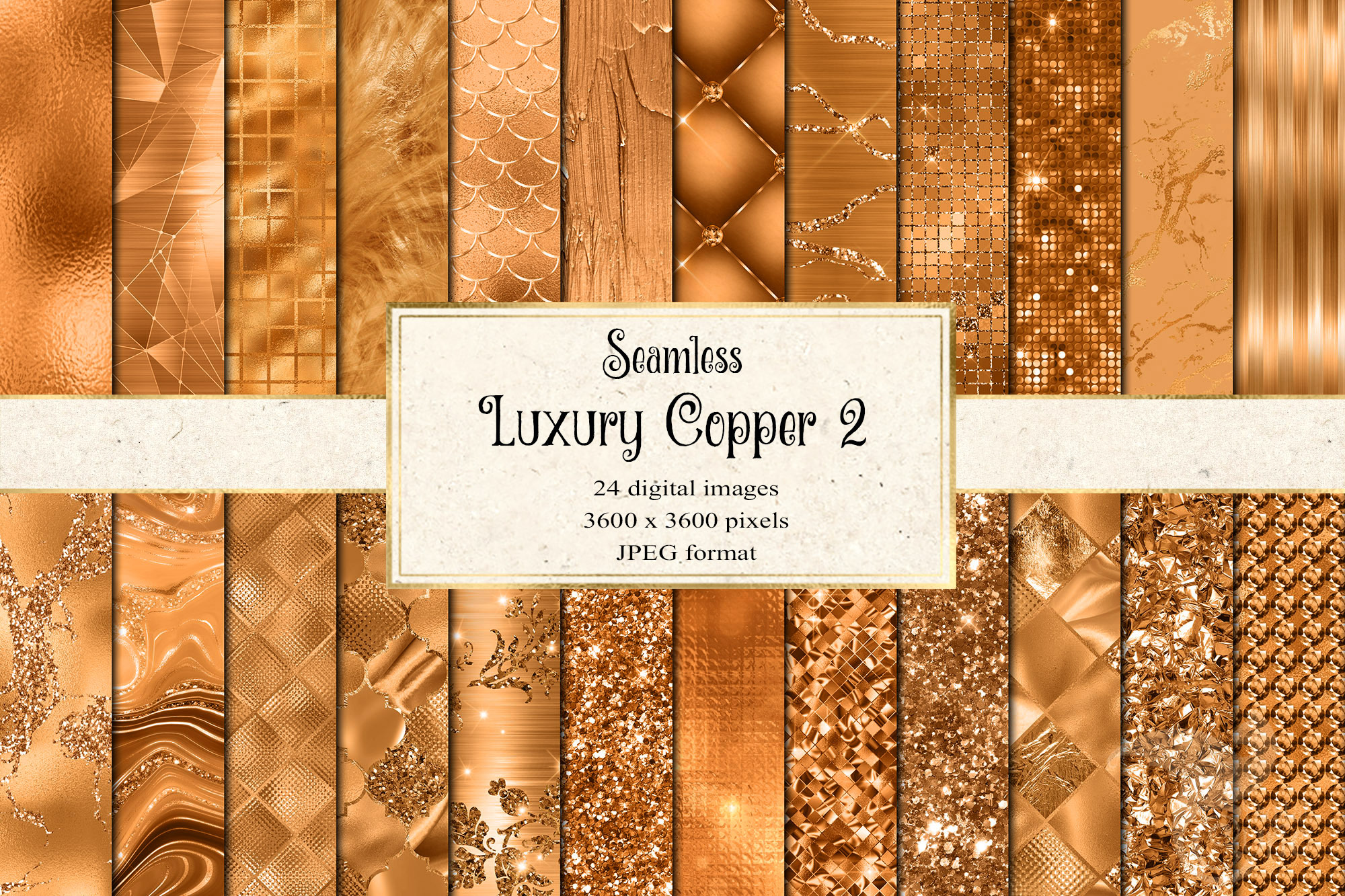 Luxury Copper Textures, a Texture Graphic by Digital Curio