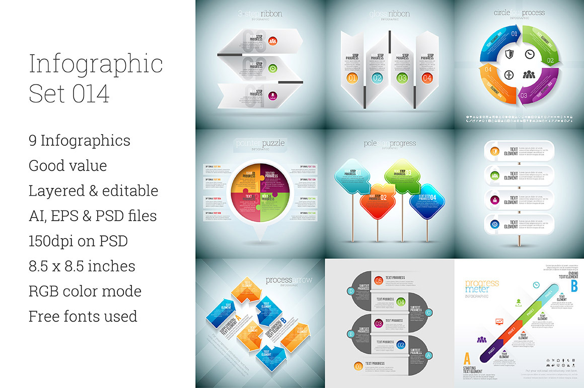 Infographic Set 14, a Templates & Theme by h.utomo