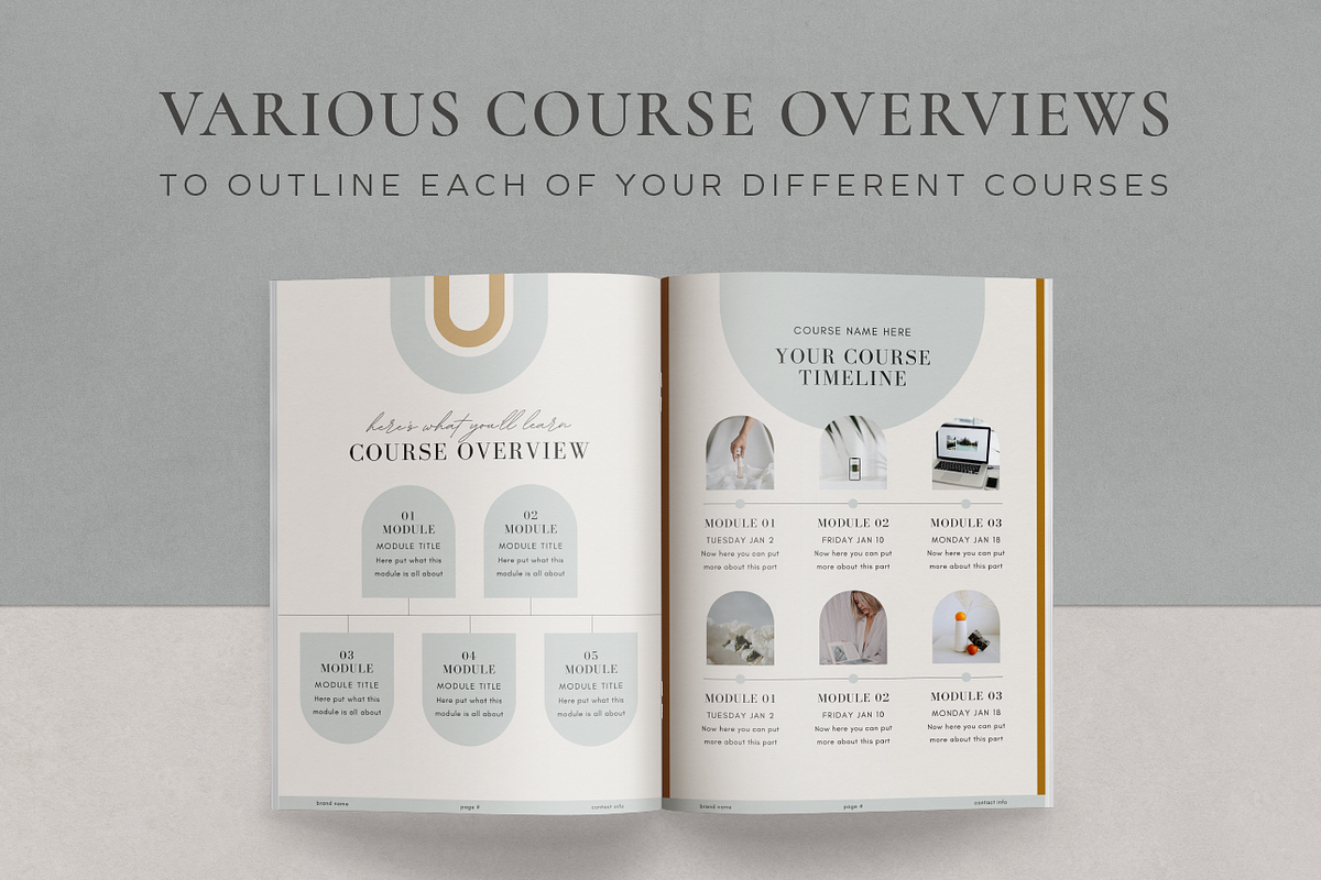 Course Workbook Canva Template, a Design Template by Studio Soluna
