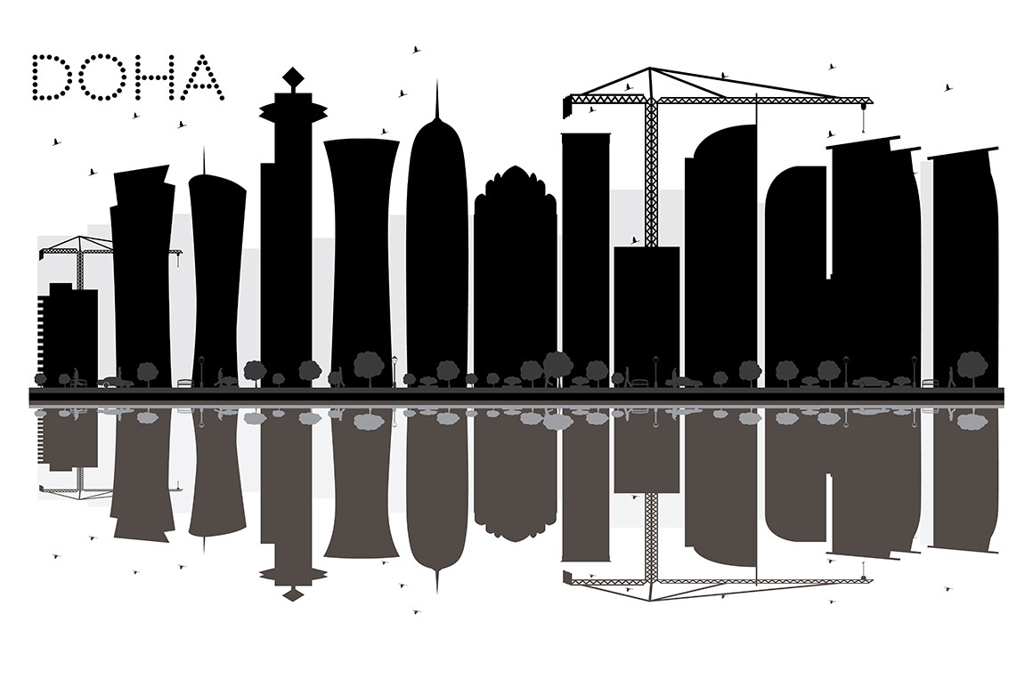 Doha City skyline, a Work Illustration by Booblgum