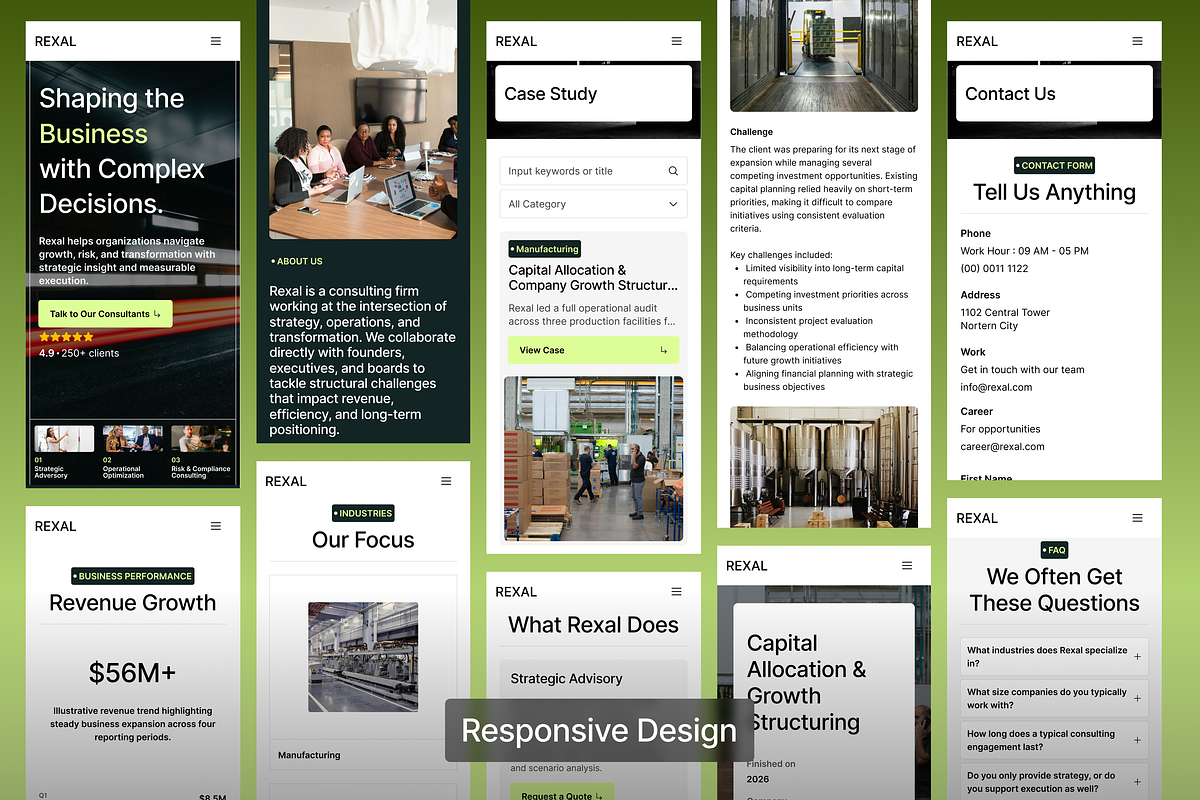 Business Consulting Figma Template, an UI Kit Template by Rozepaars Design