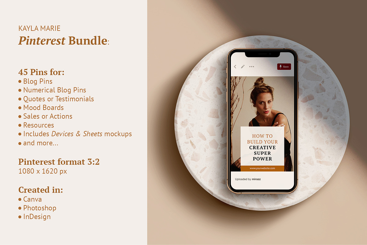 Pinterest Pack / Kayla, a Social Media Template by Mirazz
