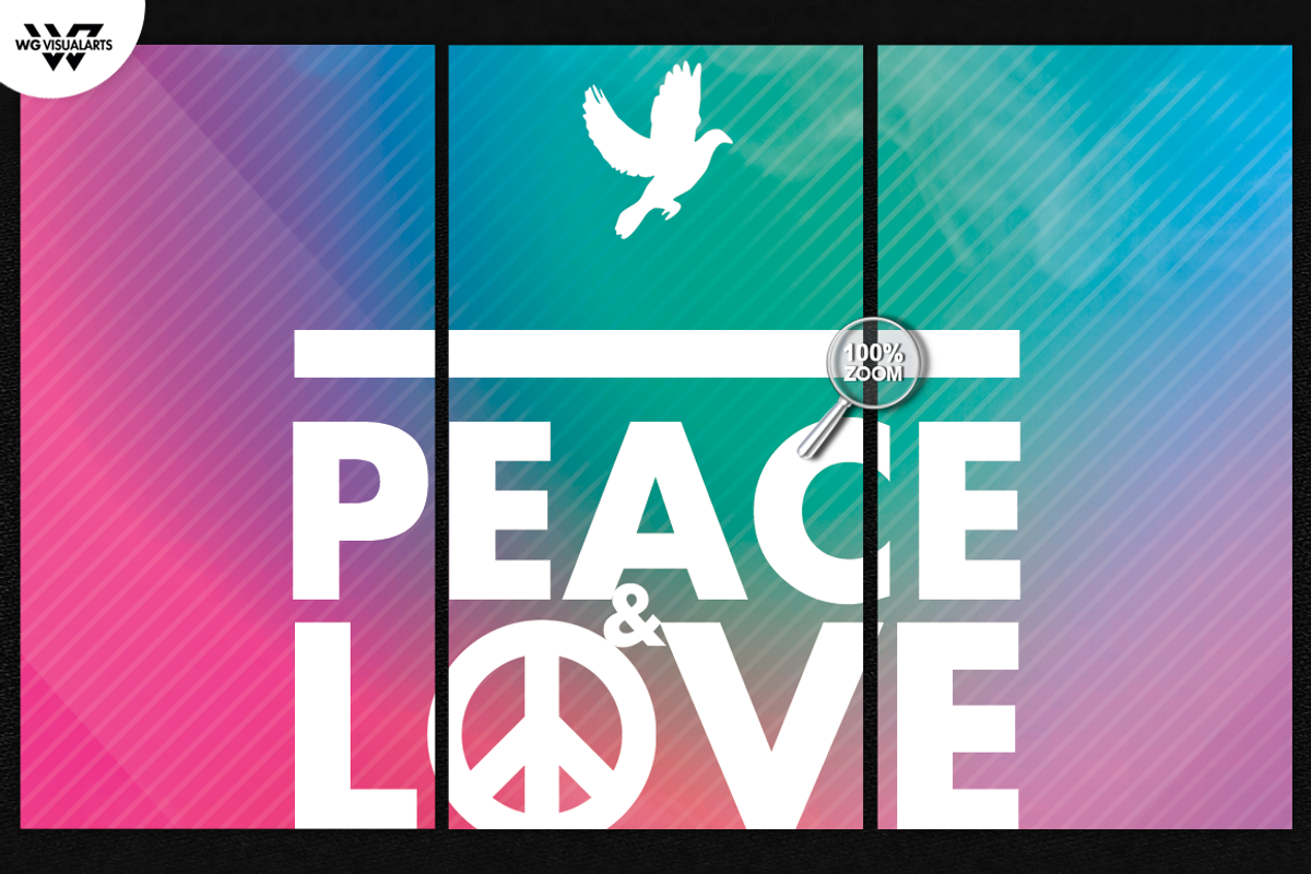 PEACE & LOVE Flyer Template, a Flyer Template by WG DESIGN