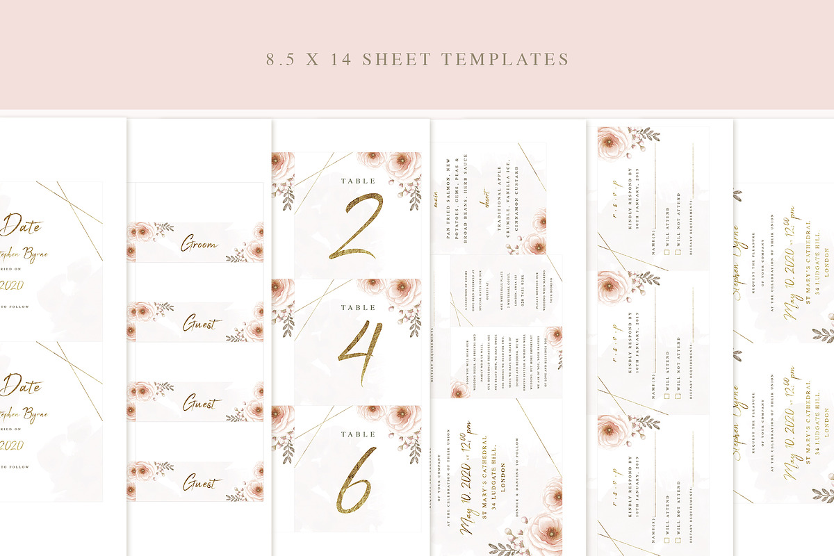 Whimsical Wedding Invitation Suite, an Invitation Template by With Love ...