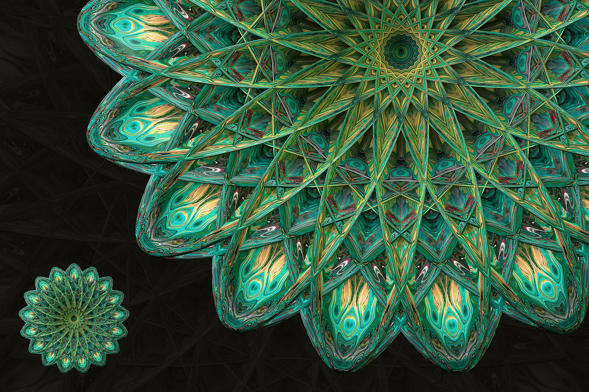 Symmetry: 15 Mandala Shapes, a Texture Graphic by Chroma Supply