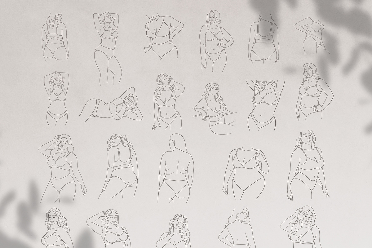 Body Positive Line Art Collection, a Healthcare Illustration by mejorana