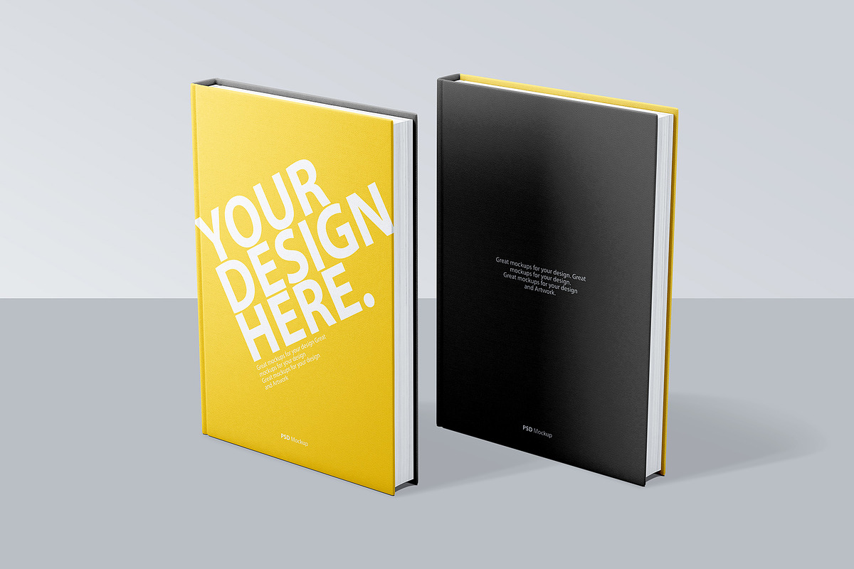 Book Cover PSD Mockup Front & Back, a Books & Magazine Mockup by GreatFruit