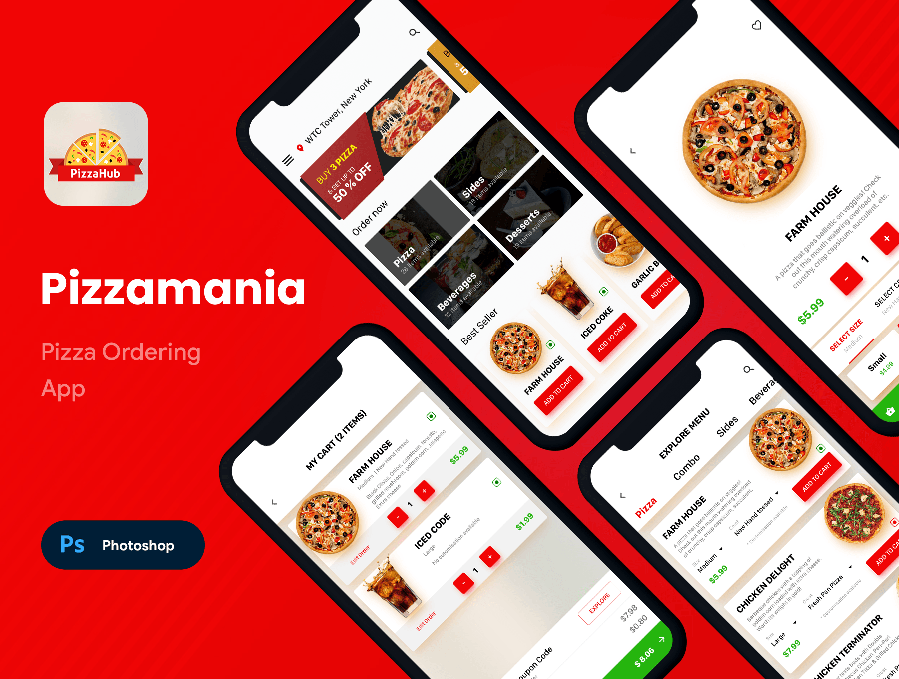 Pizza Ordering App| Food App| Pizzamenia