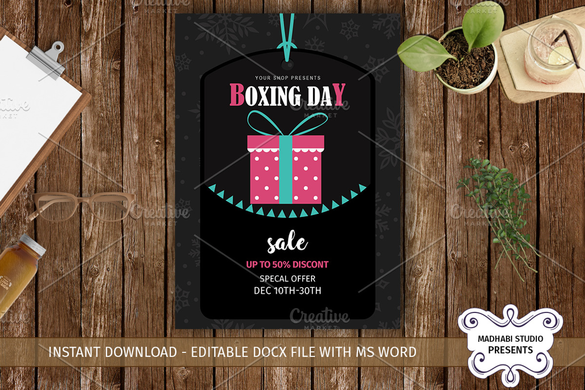 Boxing Day Flyer Template, a Flyer Template by Madhabi Studio