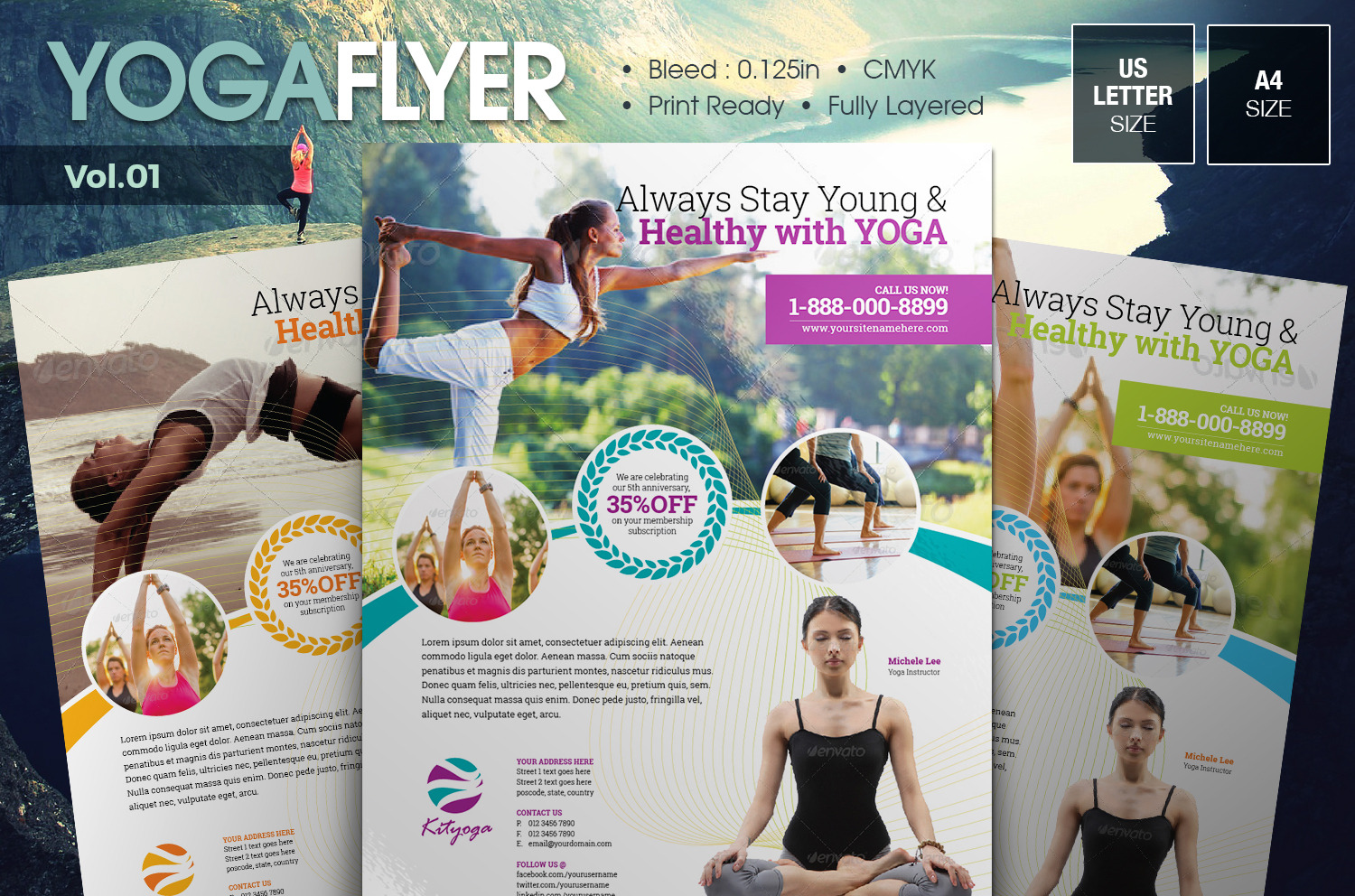 Yoga Flyer Vol.01, a Flyer Template by KitCreativeStudio2