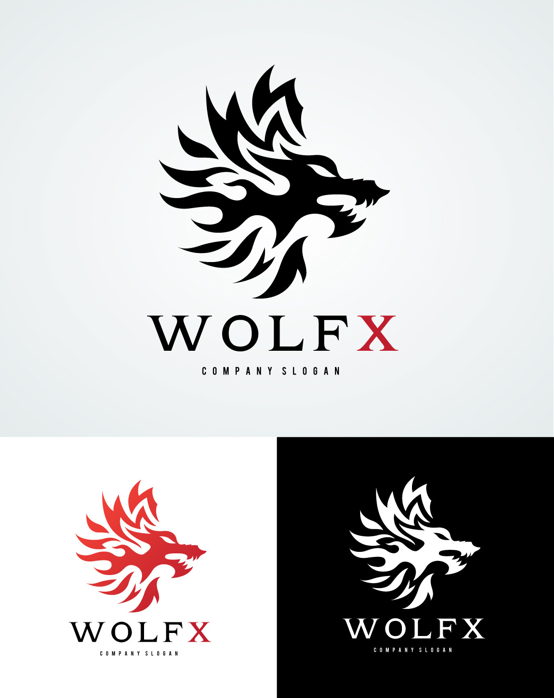 Wolf X Logo, a Branding & Logo Template by Vectorwins Premium Shop