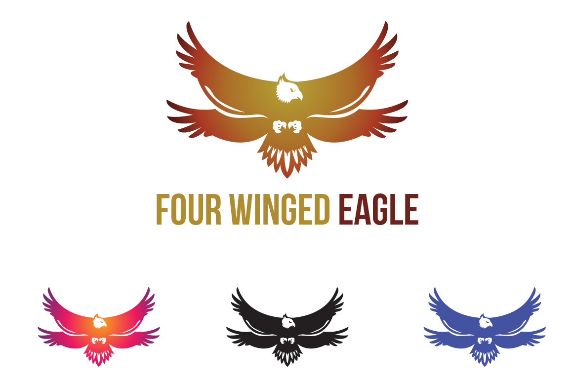Four Winged Eagle Unique Logo Symbol, a Branding & Logo Template by ...