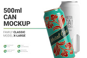 500ml Classic Can Mockup, a Packaging Mockup by AY Mock-Ups