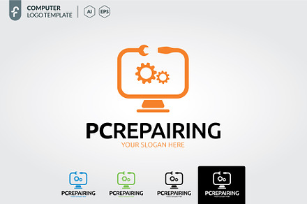 Computer Logo, a Branding & Logo Template by ft.studio
