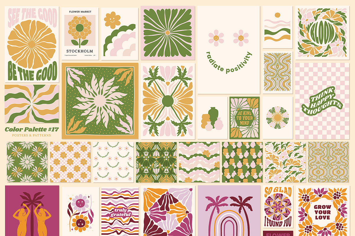 Groovy Posters Patterns Bundle