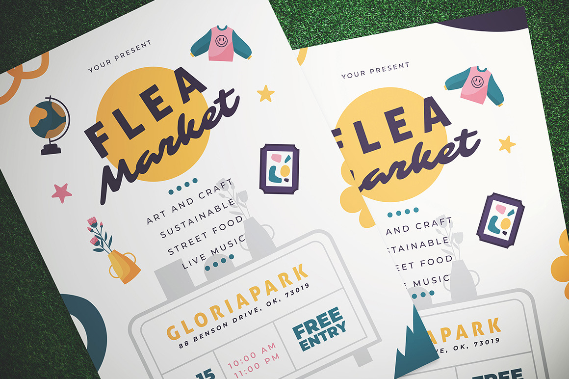Flea Market Flyer, a Flyer Template by Gumico Studio.