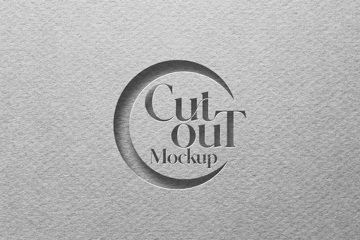Paper Cut Out Logo Mockup, a Branding & Logo Template by Modaldesain