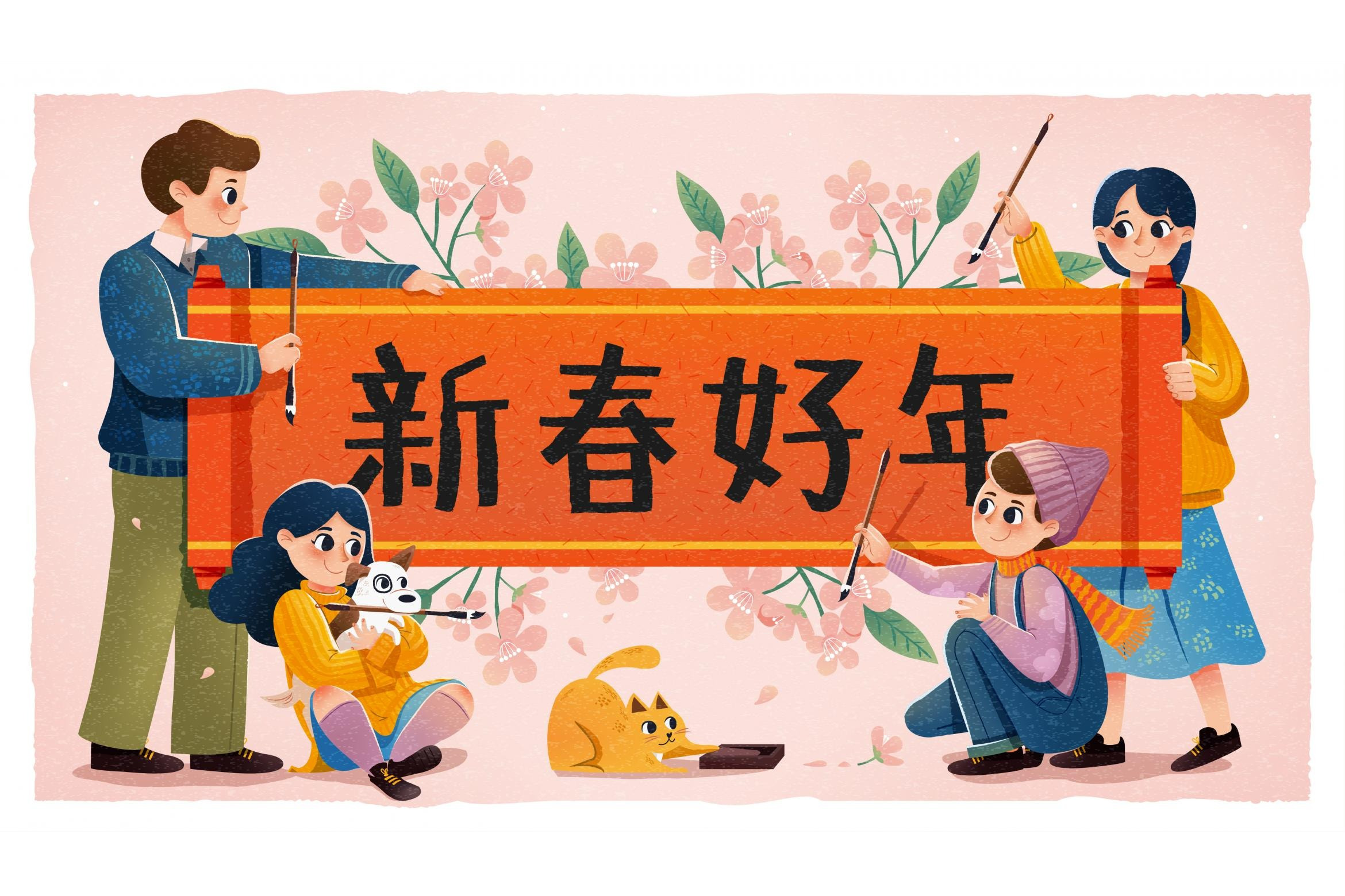 Lovely people writing scroll, a Person Illustration by TotallypicRF