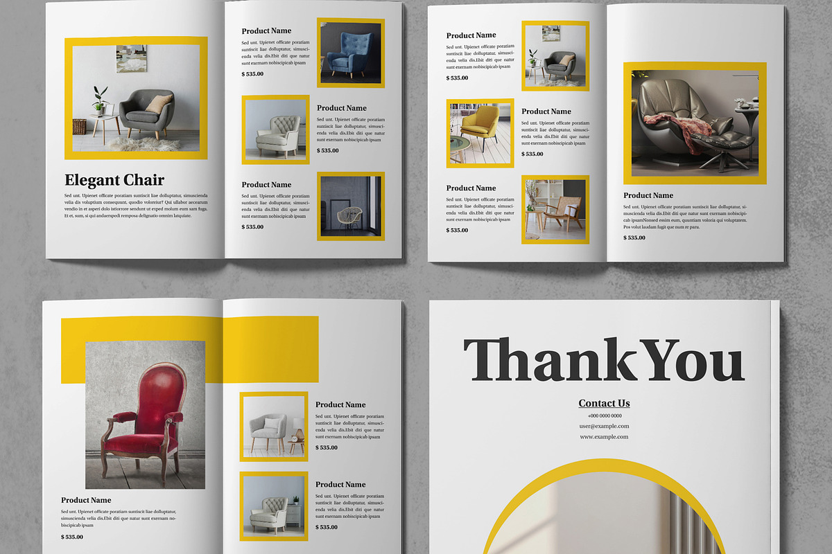 Yellow Catalogue Design Template