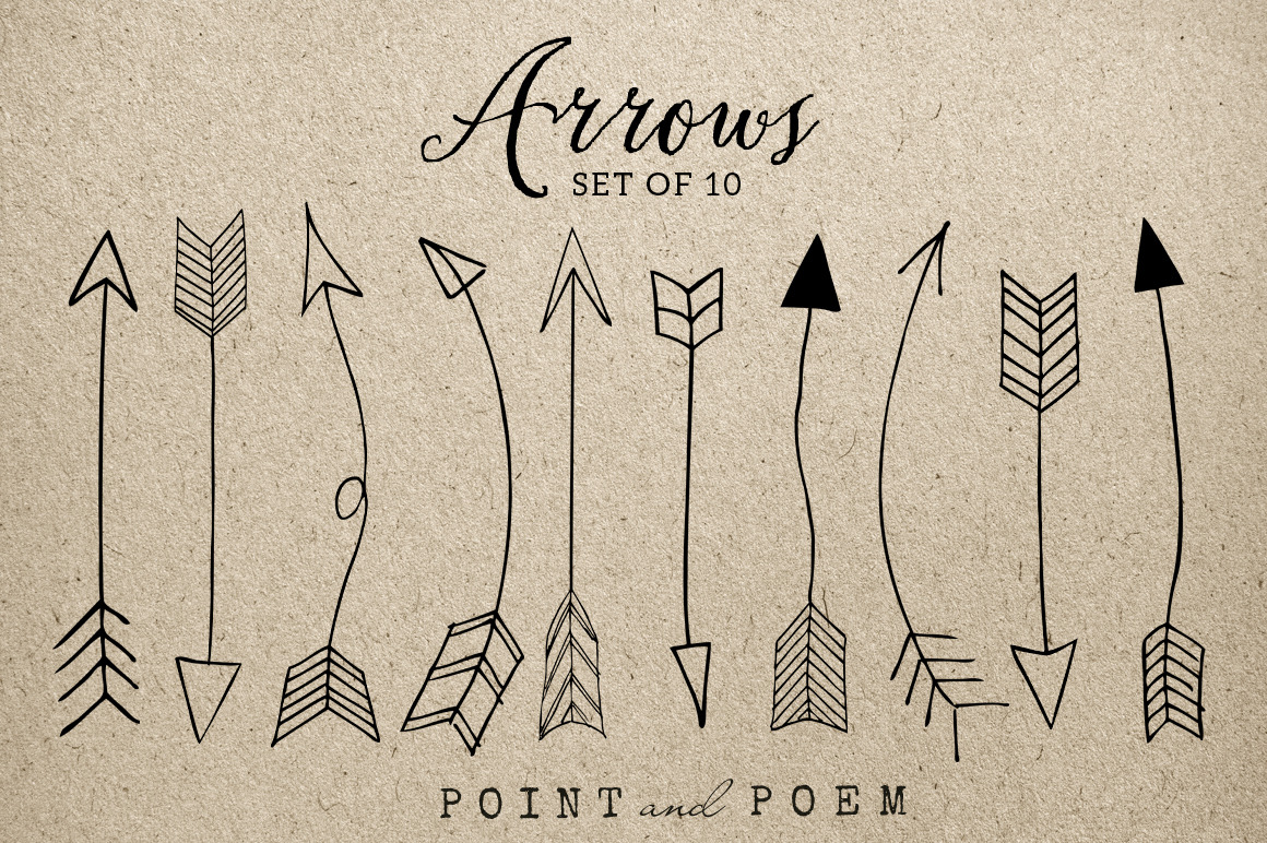 50% Off Hand Drawn Arrow Clip Art, an Illustration by Point and Poem