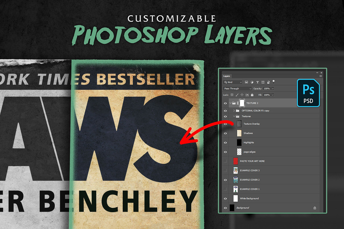 Worn Paperback Book Textures Part 2, a Texture Graphic by Jeff Finley