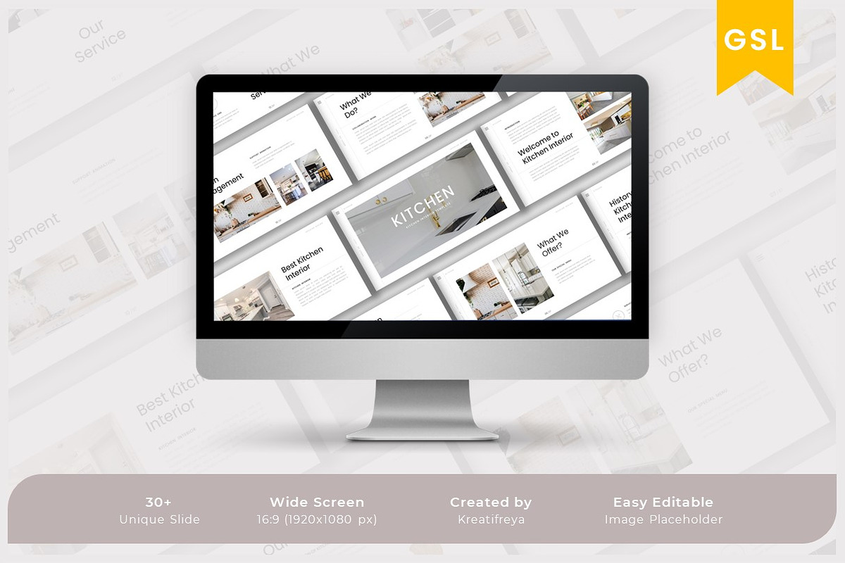 KITCHEN - Google Slide Template, a Presentation Template by kreatifreya