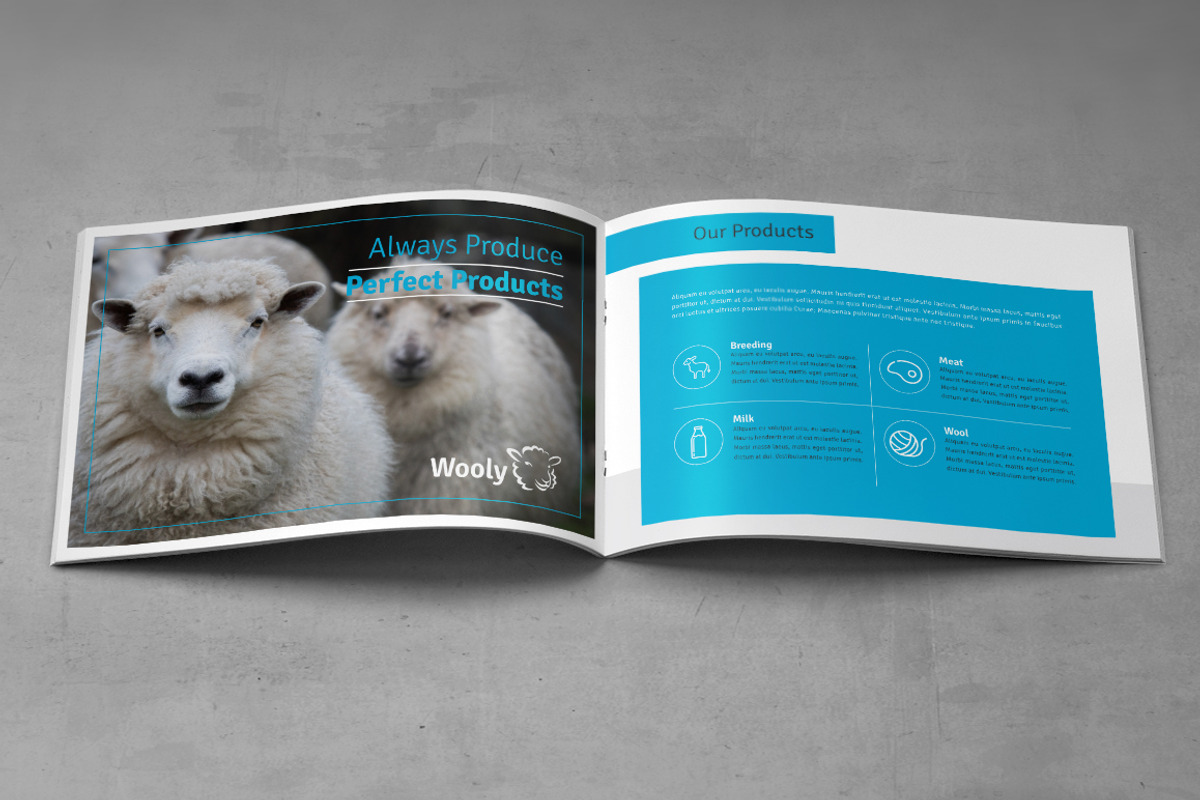 Sheep Farm Brochure A5, a Brochure Template by Rahardi Creative
