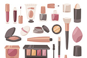 Cosmetic vector beauty makeup tools, a Decorative Illustration by RocketArt