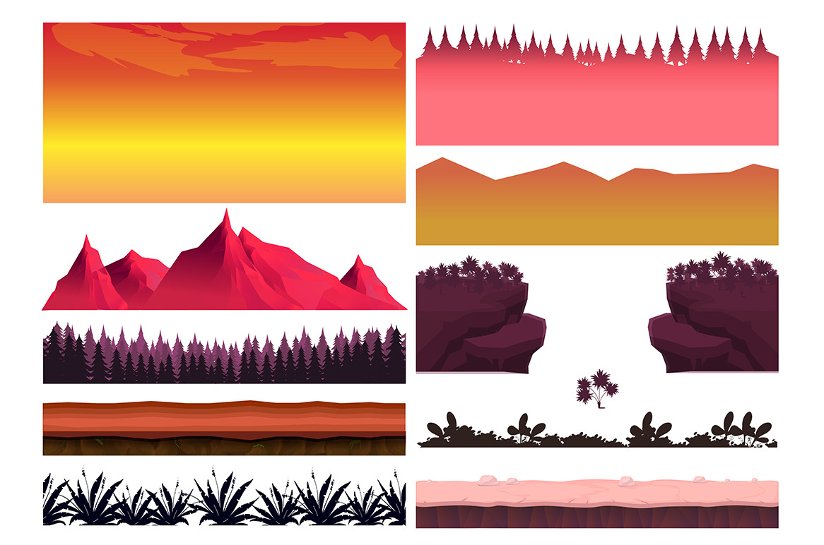 2d Game Elements Set | Graphics ~ Creative Market