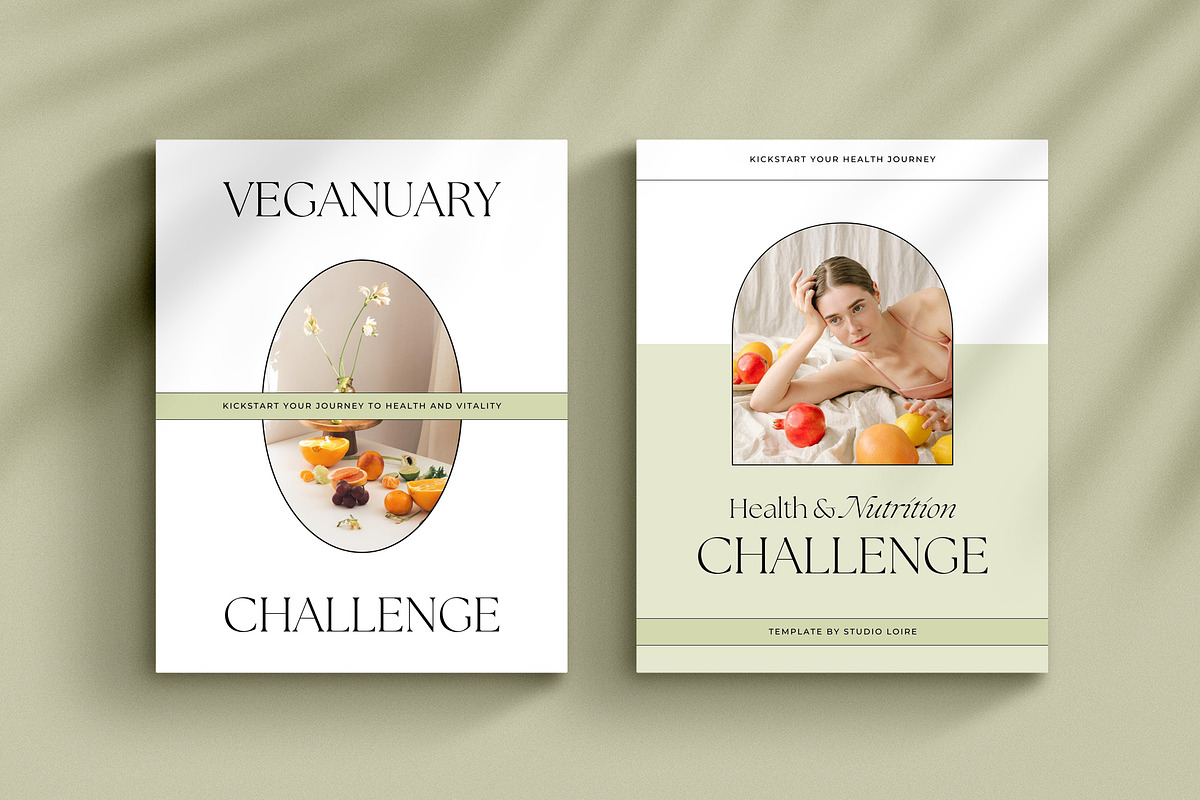 Nutrition Challenge + Health Program template for Canva for coaches and ...
