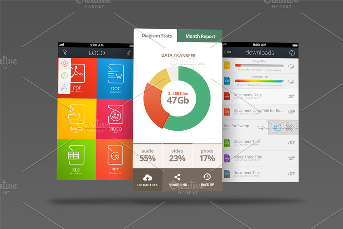 Mobile App Mock Ups, an iPhone Mockup by RgraphicsDesign