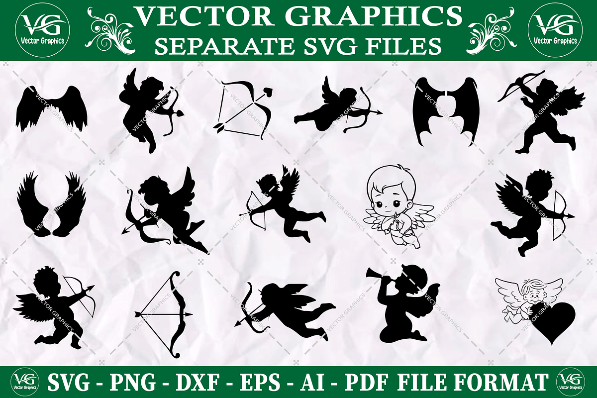 Cupid Svg, Angel Svg, Devil Svg, an Illustration by Vector Graphics ...