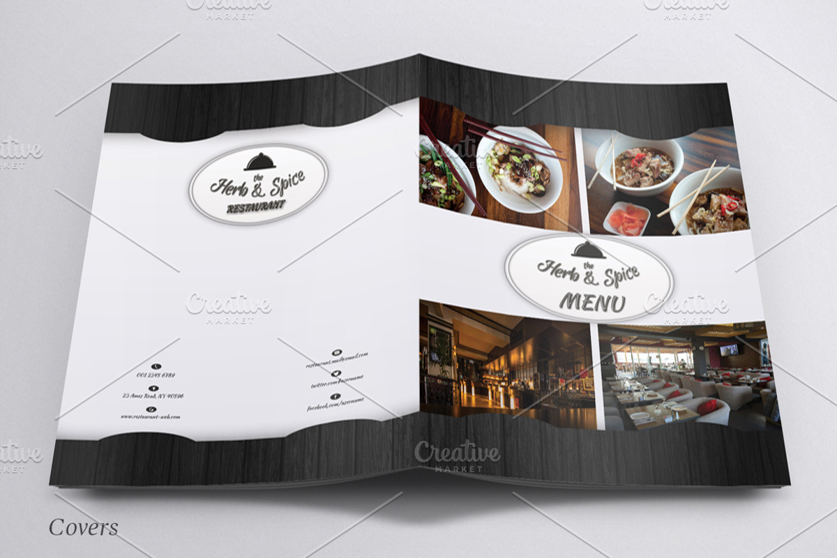 Restaurant Menu & Business Card, a Brochure Template by BettyDesign