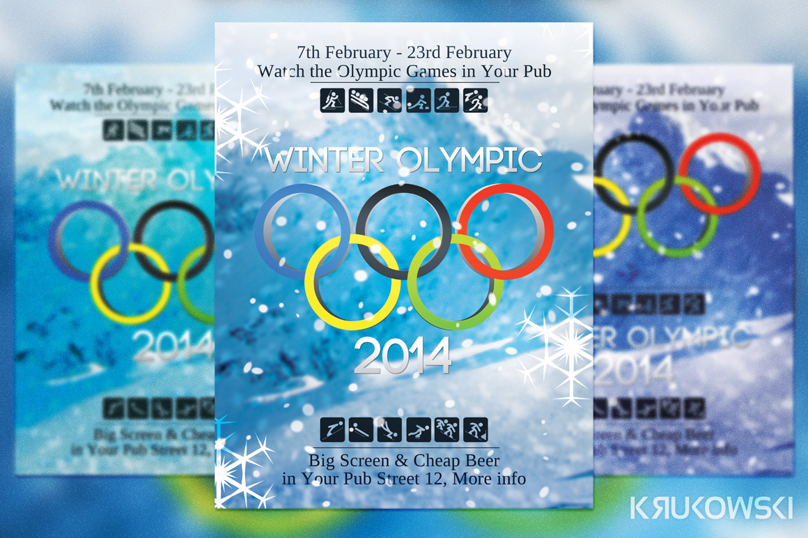 Winter Olympic Flyer, a Flyer Template by Krukowski Graphics
